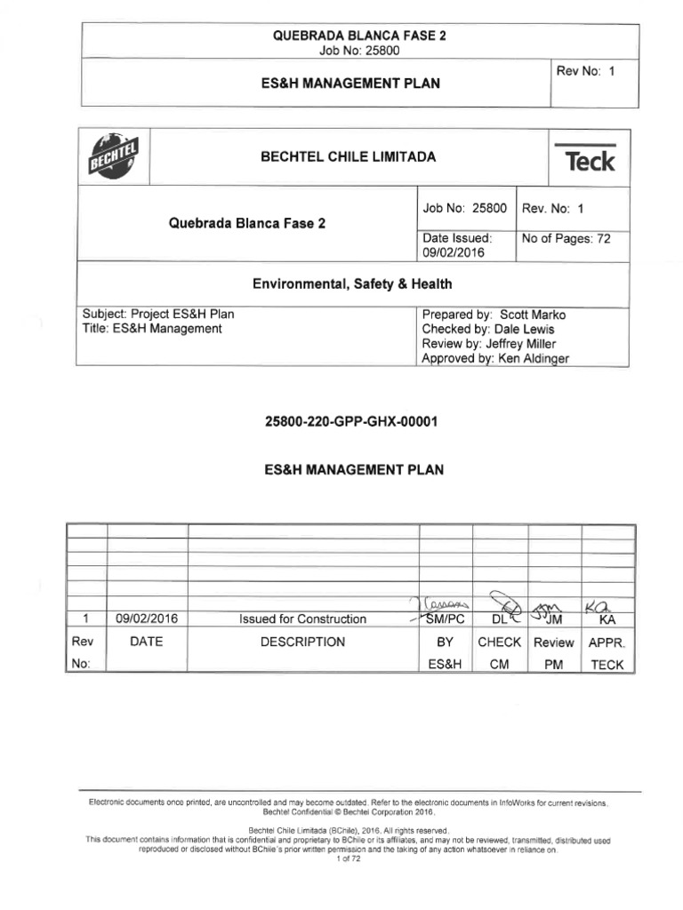 25800-220-GPP-GHX-00001 Management Plan | PDF | Civil Engineering ...