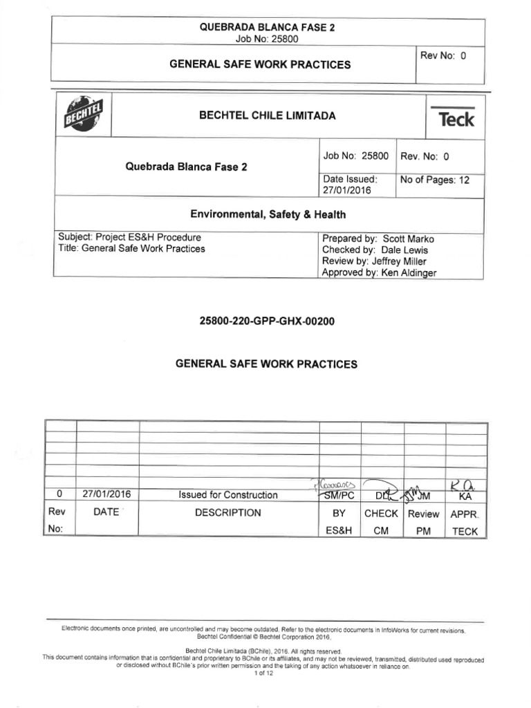 25800-220-GPP-GHX-00200 General Safety Work Practices | PDF | Grinding ...