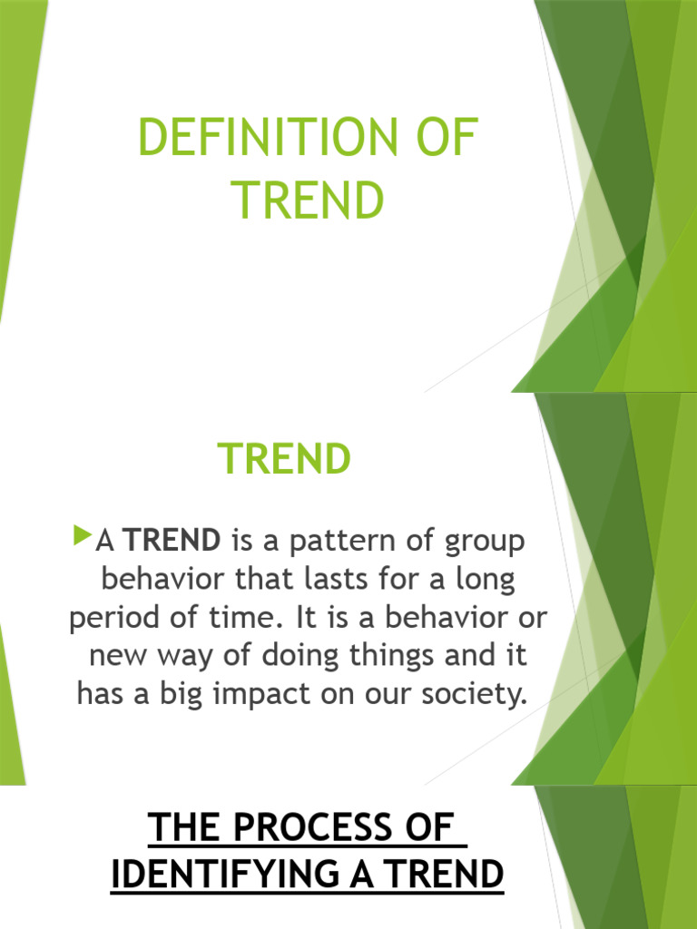 Definition of Trend Lesson 1 | PDF