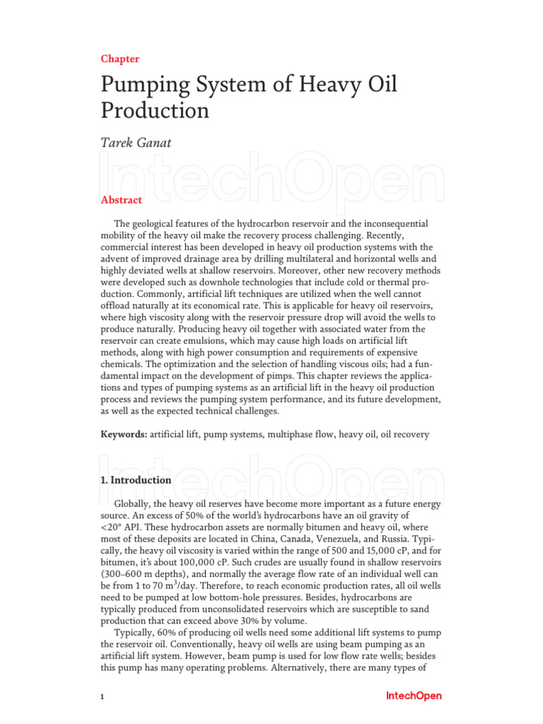Heavy Oil Production Pumping System | PDF | Pump | Petroleum