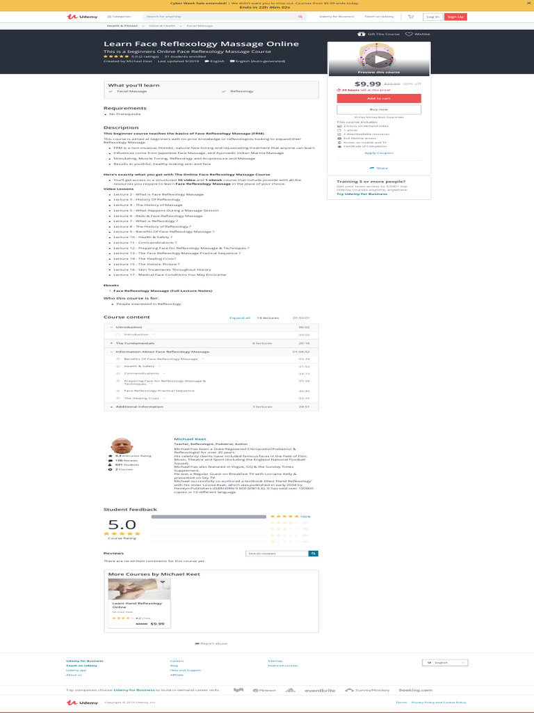 Learn Face Reflexology Massage Online - Udemy | PDF | Massage