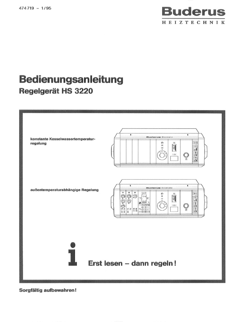 Buderus Ecomatic Bedienungsanleitung Pdf