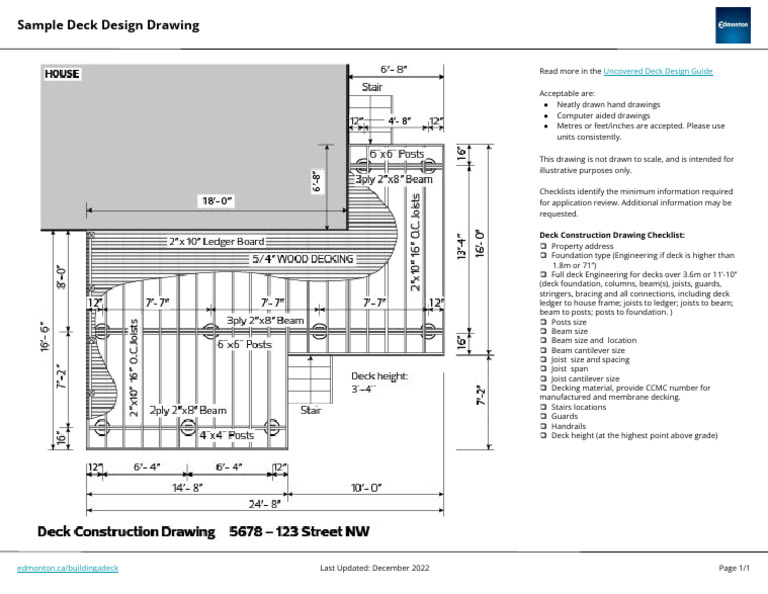Sample Deck Construction Plans