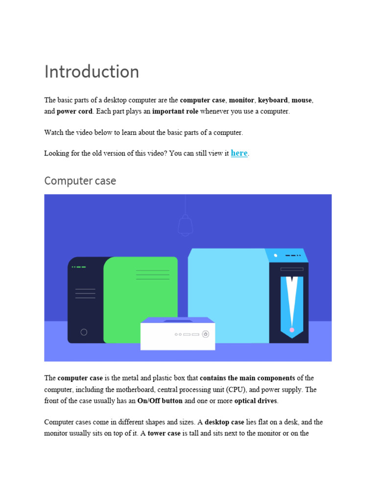 Parts Computer | PDF | Computer Monitor | Computer Engineering