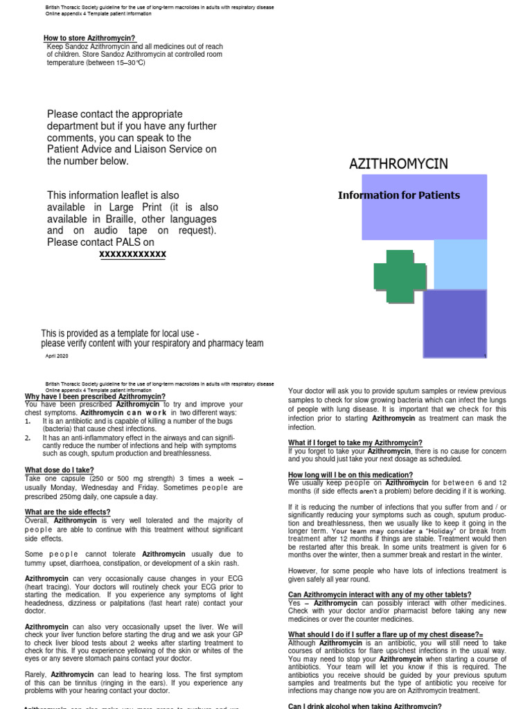 BTS Guideline For Long Term Macrolide Use - Online Appendix 4 | PDF ...
