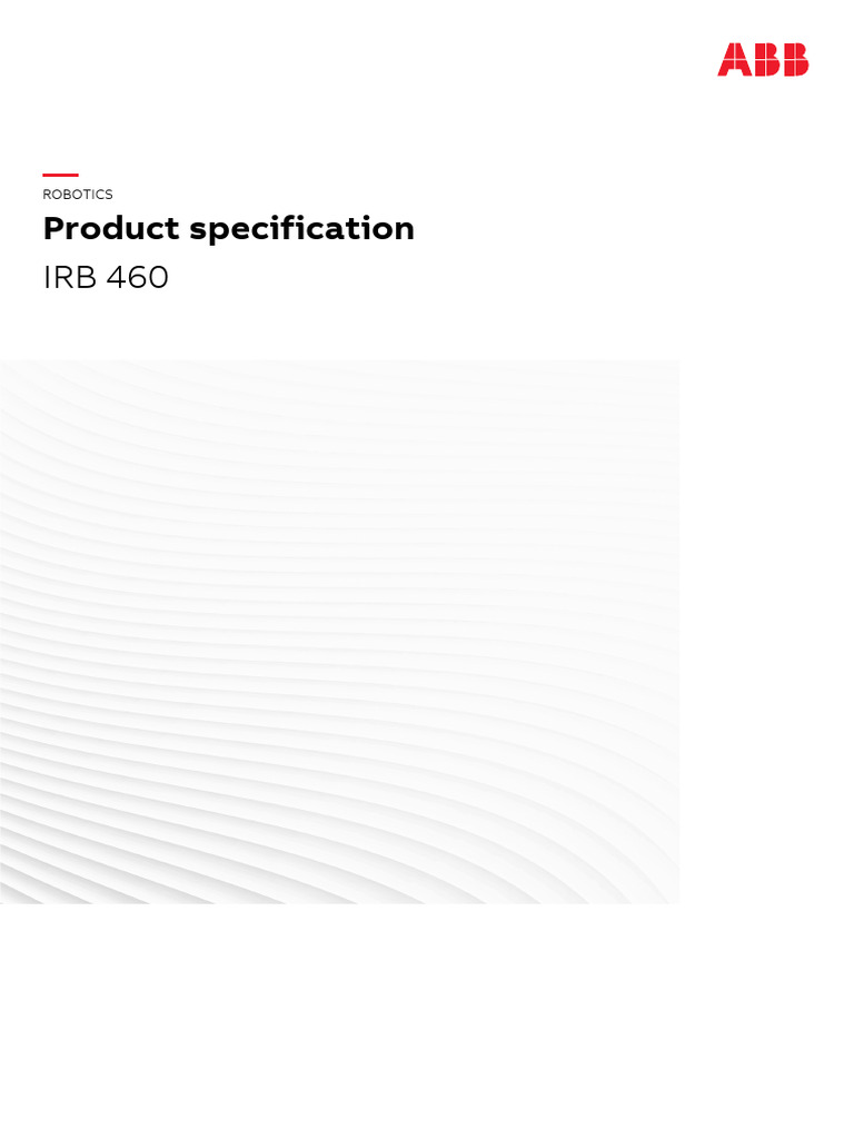 3HAC039611 PS IRB 460 On IRC5-en | PDF | Specification (Technical Standard) | Robot