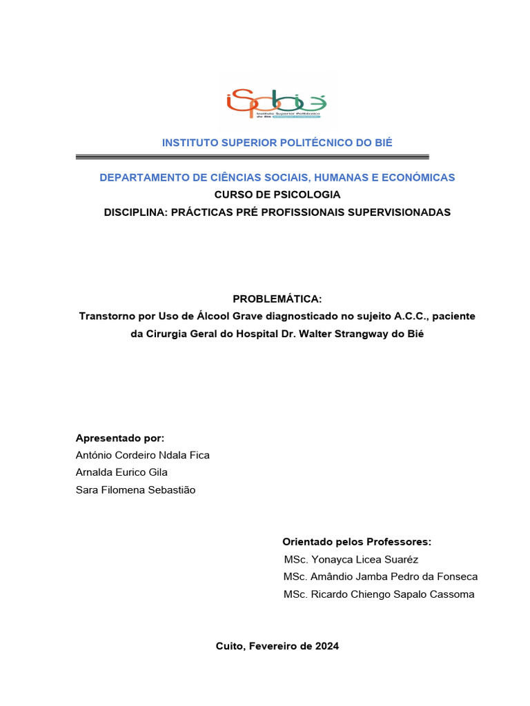Relatório de Práticas Pré-Profissionais Realizado No Hospital Dr ...