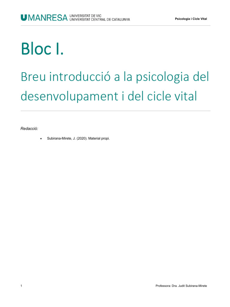 Apunts Bloc 1 | PDF