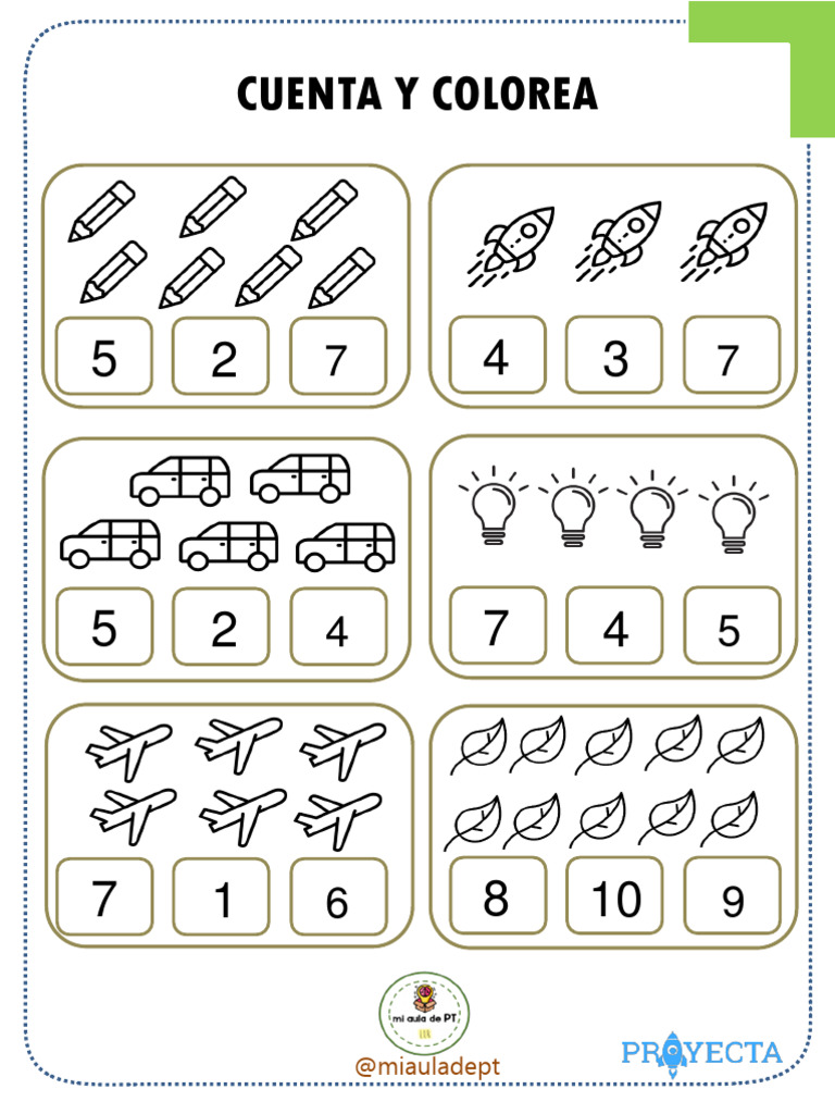 Actividades de Números y Colores para Niños | PDF