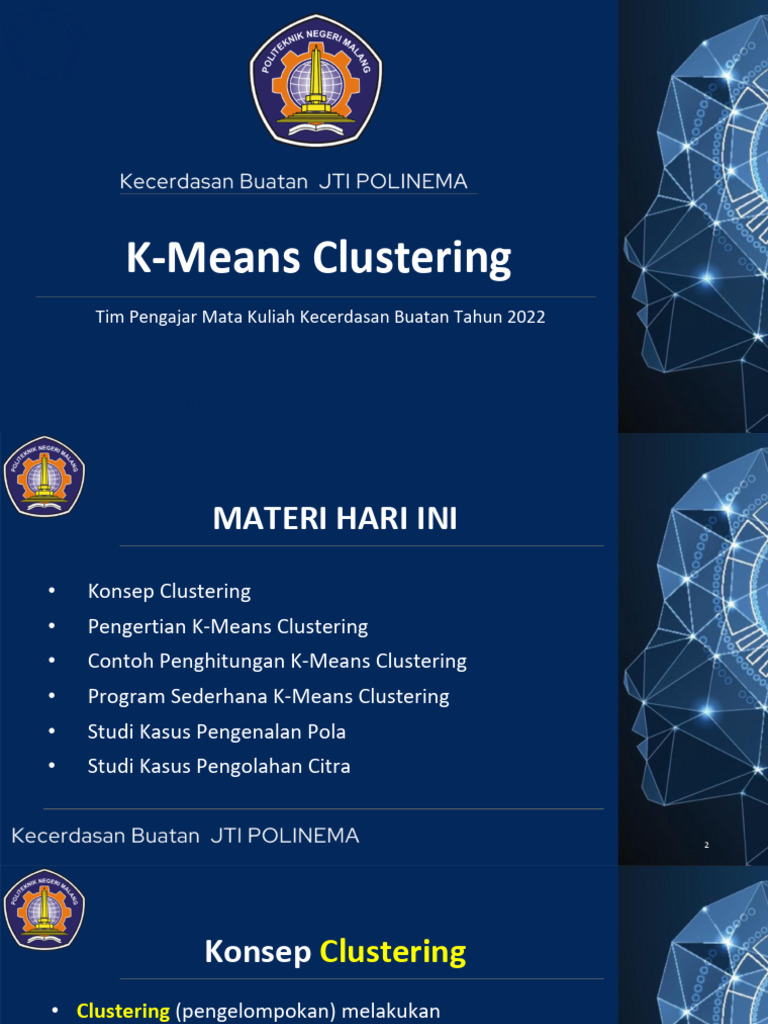 Materi 10 - K-Means Clustering 2022 | PDF | Metode & Bahan Ajar