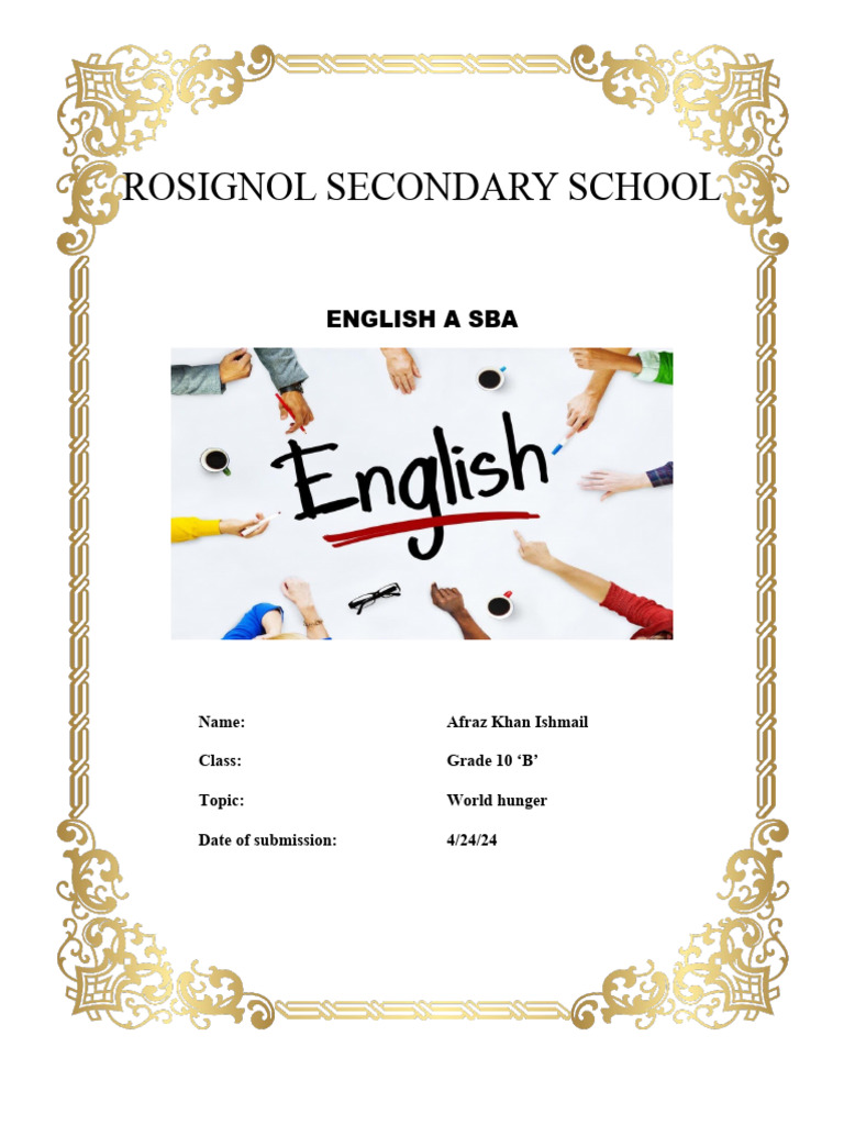 English A Sba | PDF