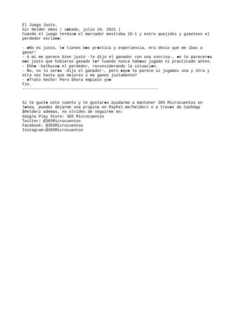 El Juego Justo | PDF