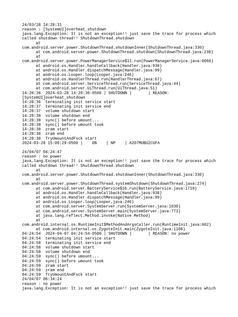 Power Off Reset Reason Backup | PDF | Java (Programming Language) | Oracle Corporation