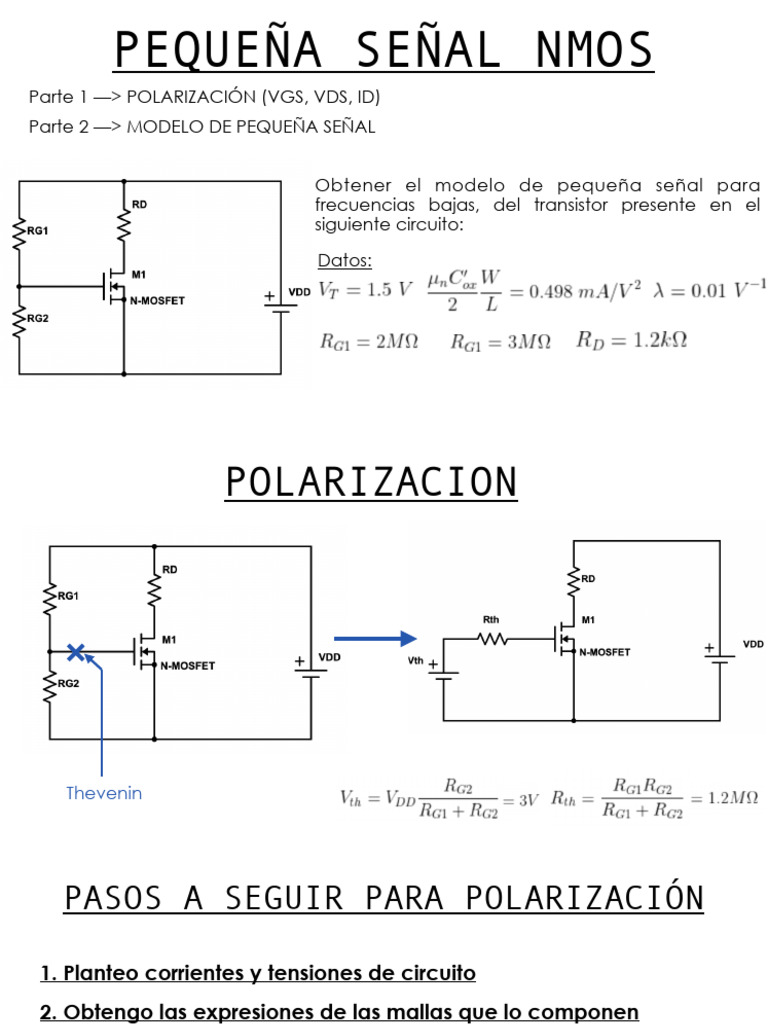 Clase 7.2 - Transistor MOSFET Pequena Senal NMOSFET | PDF