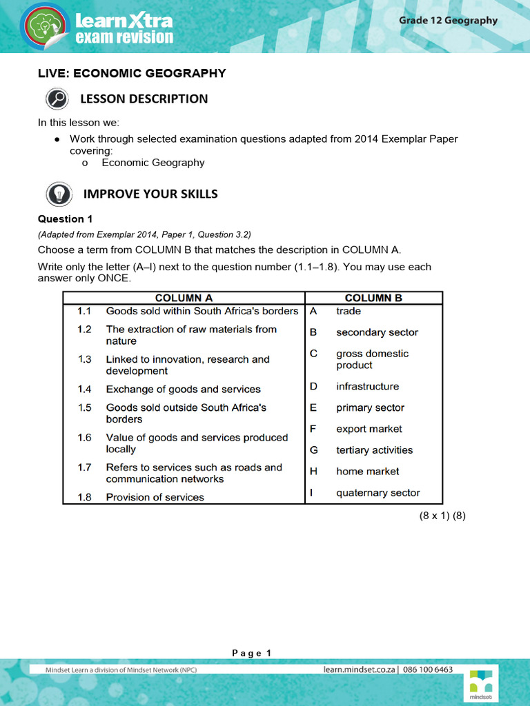 LXER Gr12Geography Economic-Geography-Live 09oct2014 | PDF | Drought ...