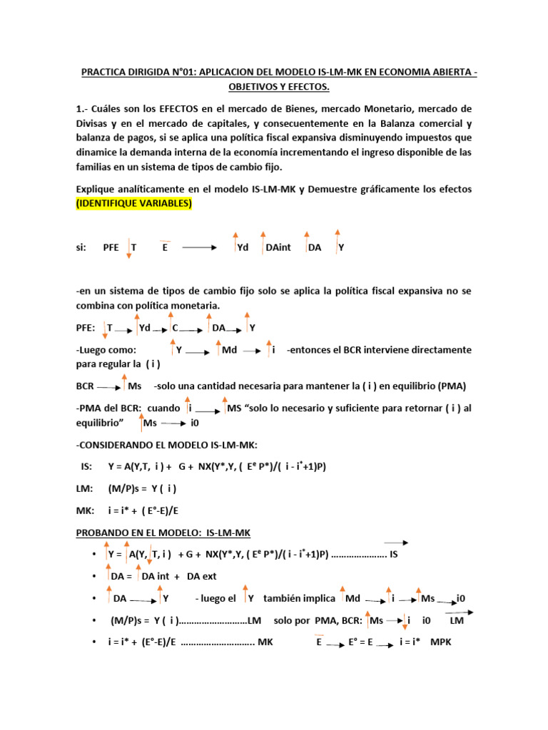 06 Practica Dirigida Combinacion de Politicas - Modelo Is-Lm-Mk 17-04 ...