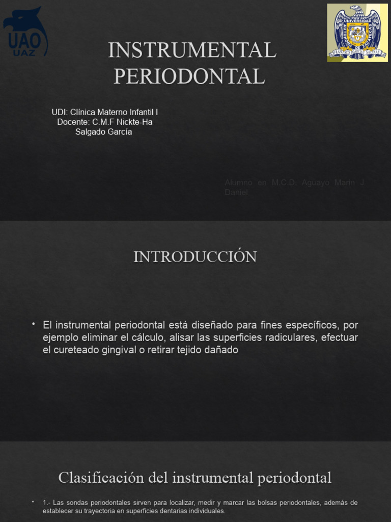 Instrumental para Periodoncia | PDF | Diente | Hoja