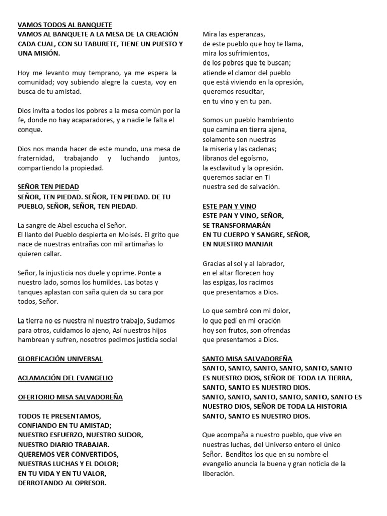 Cantos de Monseñor Romero | PDF | Santo | Creencia religiosa y doctrina