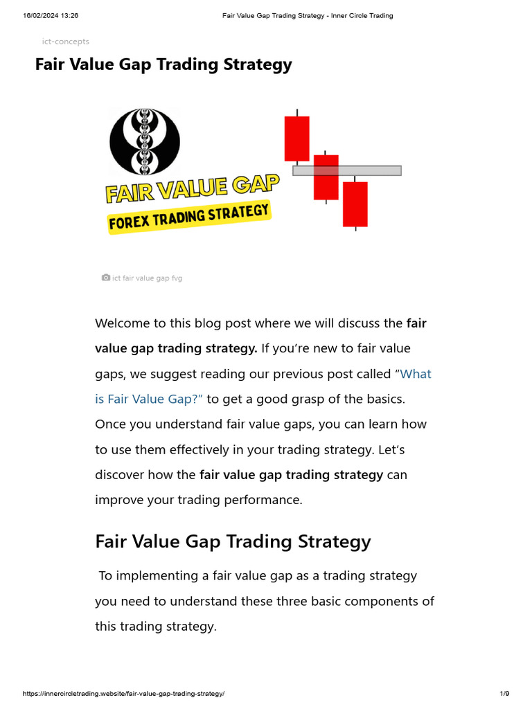Fair Value Gap Trading Strategy - Inner Circle Trading | PDF | Order ...