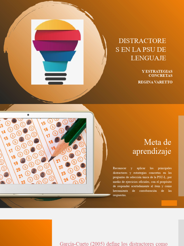 Distractores en PSU de Lenguaje | PDF | Tortuga | Residuos