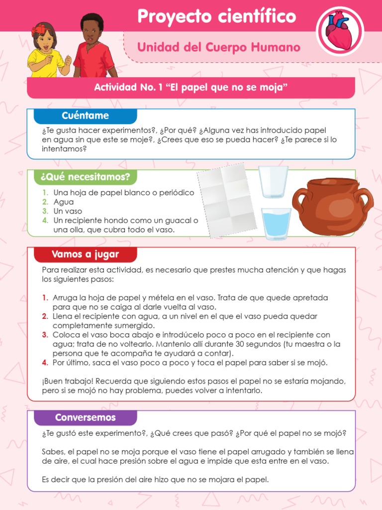 Unidad 1 - El Cuerpo Humano - Proyecto Cientifico | PDF