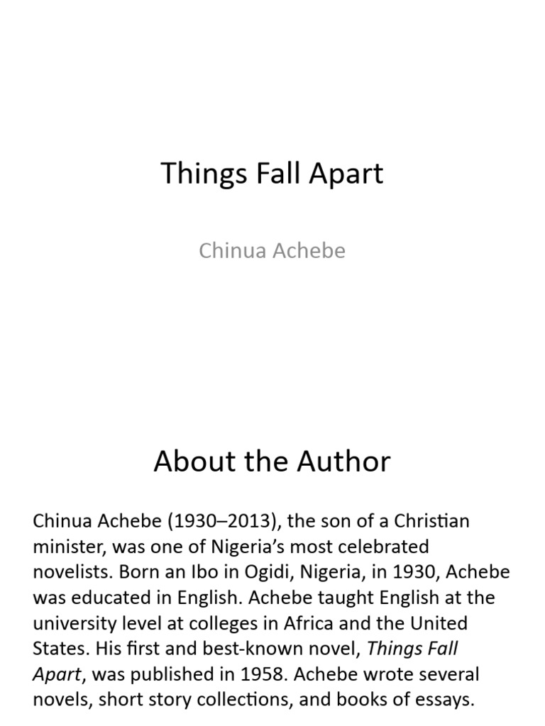 SB 3 Things Fall Apart | PDF