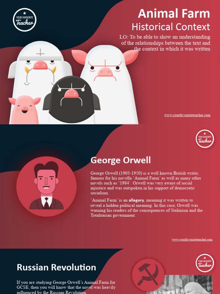 Animal Farm Powerpoint v1 2 | PDF | Joseph Stalin | Leon Trotsky