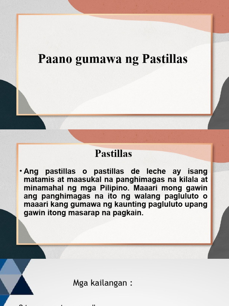 Paano Gumawa NG Pastillas | PDF