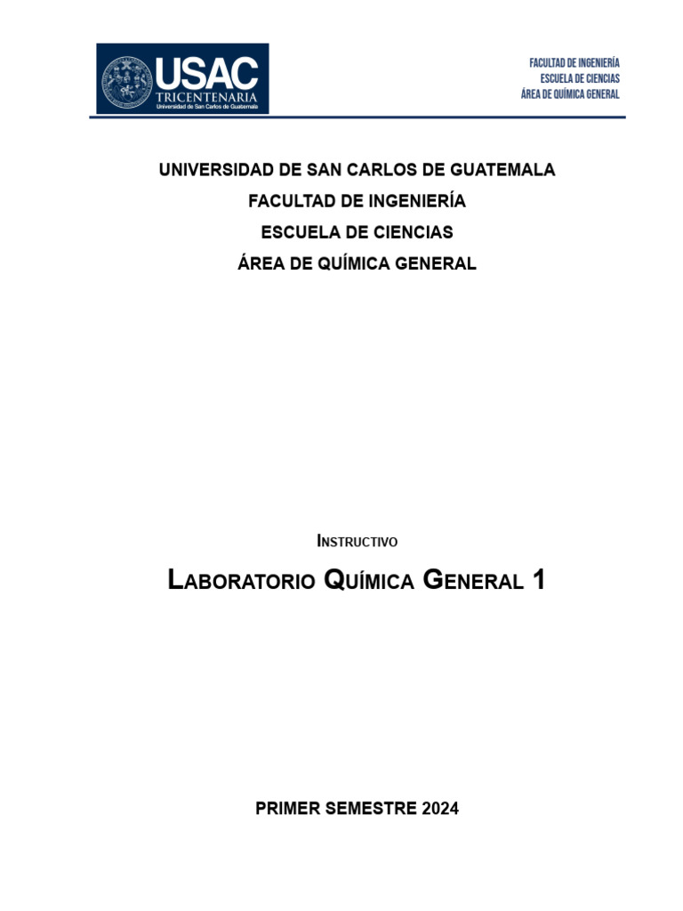 Lab-QG1 1S2024 | PDF | Laboratorios | Mezcla