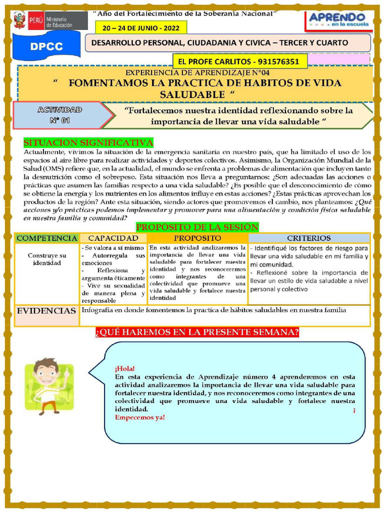 DPCC 3°y4° Actv.1 - EDA 4 - Archivos JOSEPH PONCE | PDF