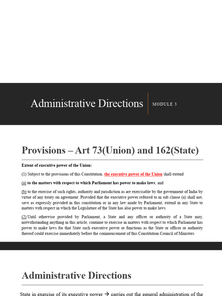 Understanding Administrative Directions | PDF | Appeal | By Law