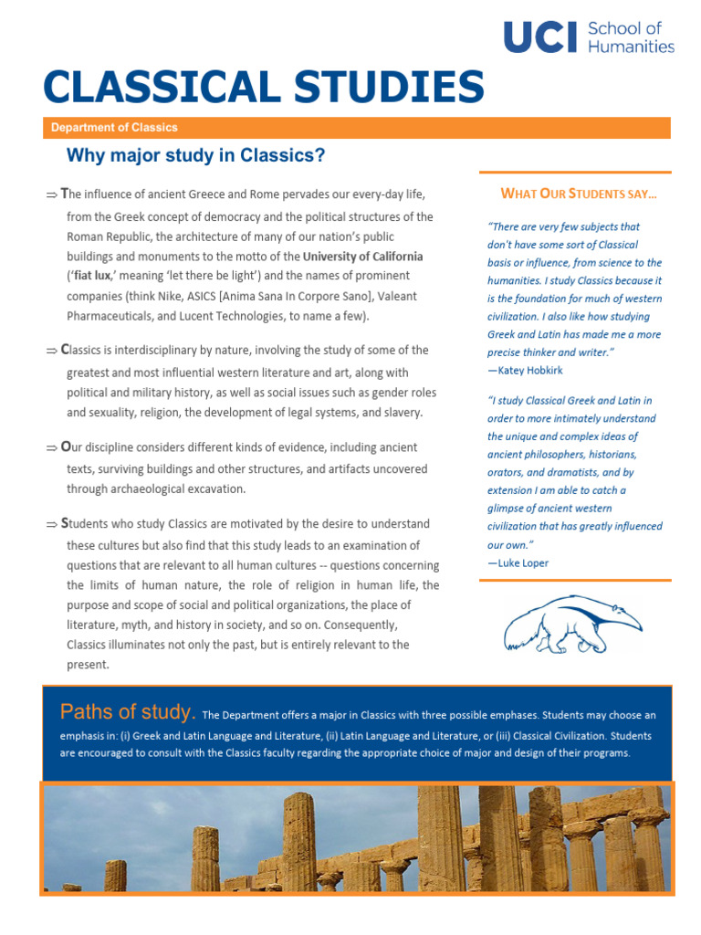 Classics Flyer_09162021 | PDF | Classics | Liberal Arts Education
