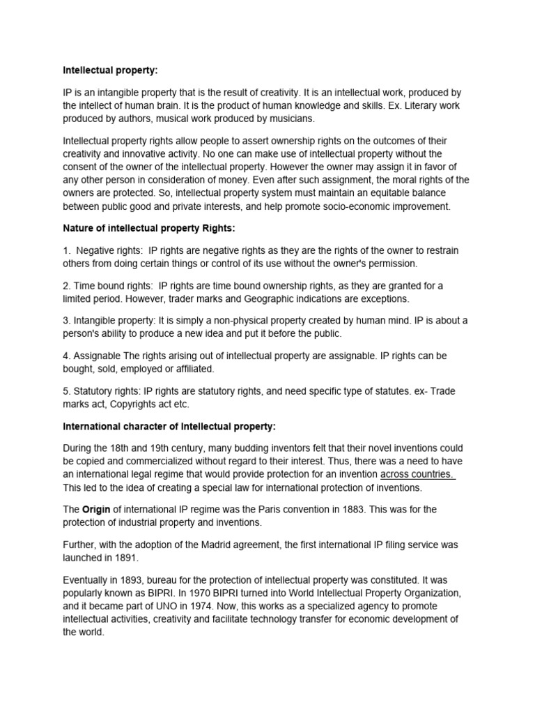 Intellectual Property | Download Free PDF | Intellectual Property | Patent