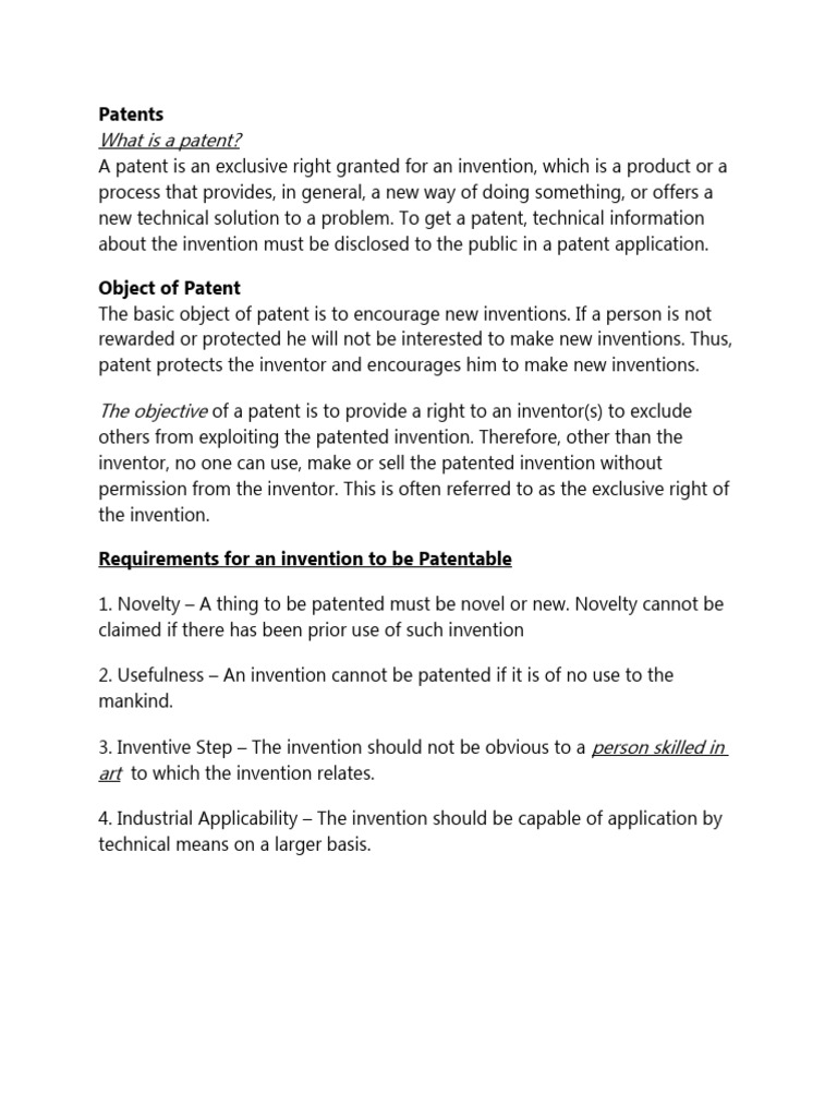 Patents | PDF | Patent | Patent Infringement