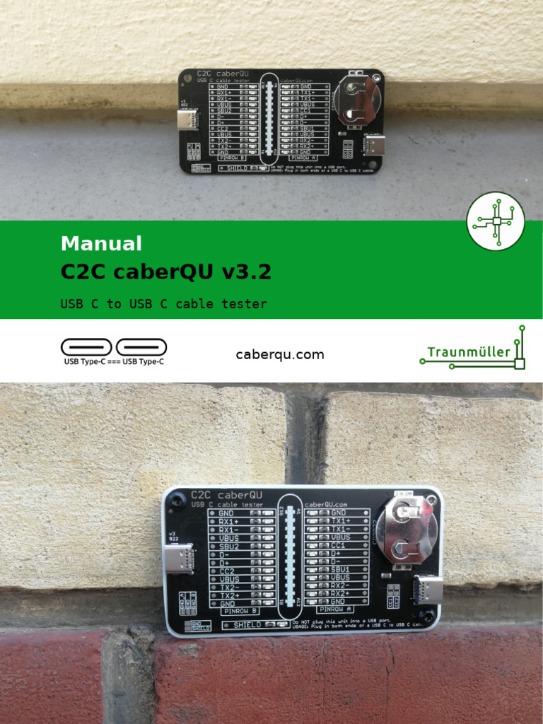 caberQU Manual v3.2 Compressed | PDF | Manufactured Goods | Electronics