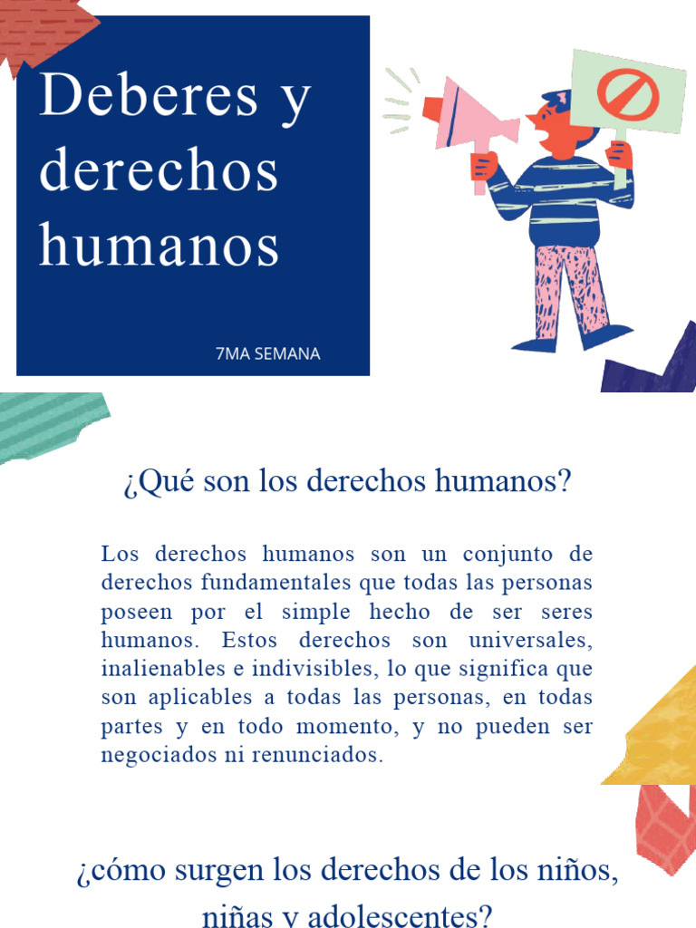 Deberes Y Derechos Humanos 7ma Semana 6to Primaria Pdf Derechos De