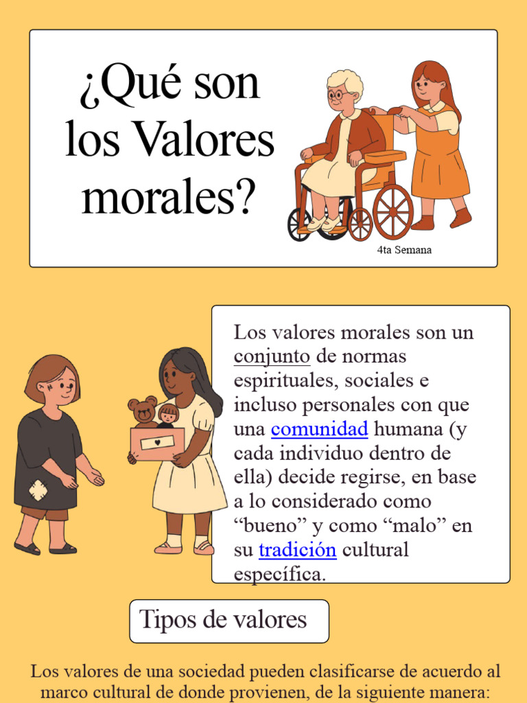 Valores y Principios Morales - 6to - 4ta Semana | PDF