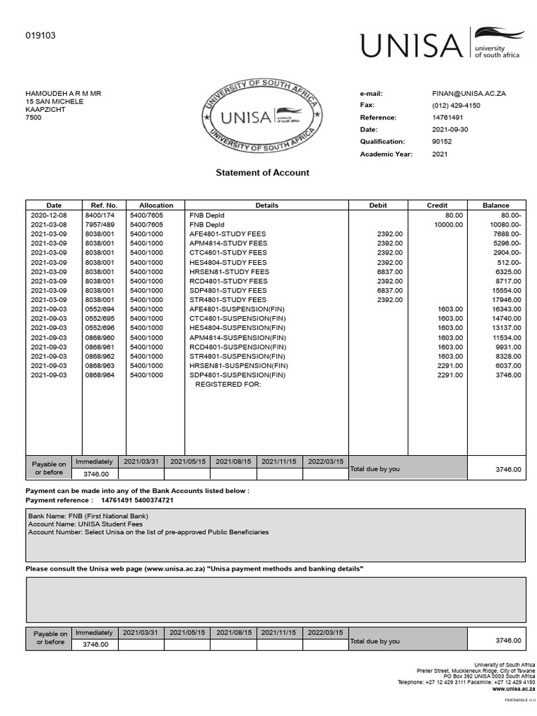 Statement (3) | PDF | Service Industries | Payments