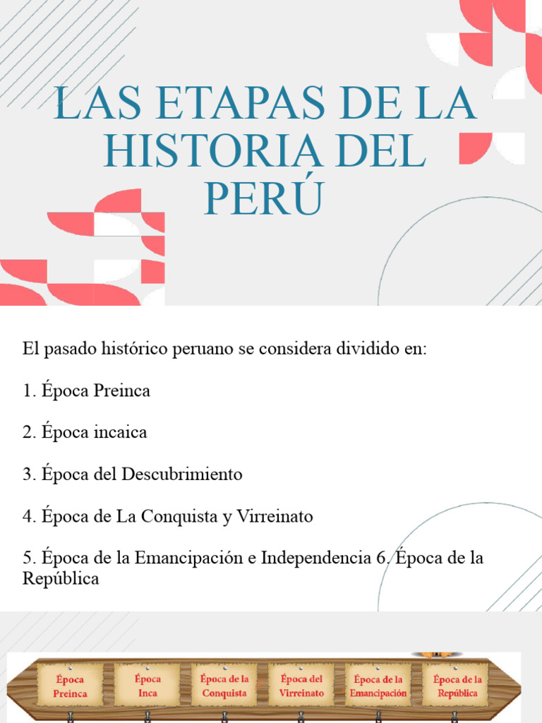 ETAPAS DE LA HISTORIA DEL PERU 5TO | PDF
