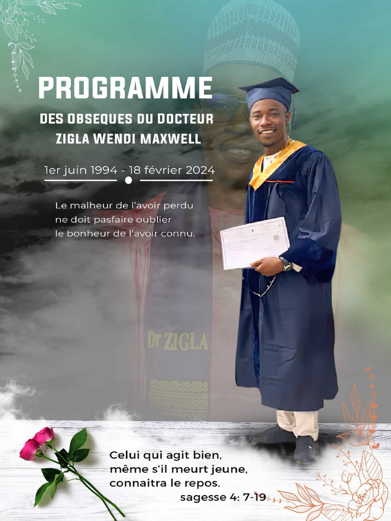 Programme Du Feu DR ZIGLA Wendi Maxwell | PDF