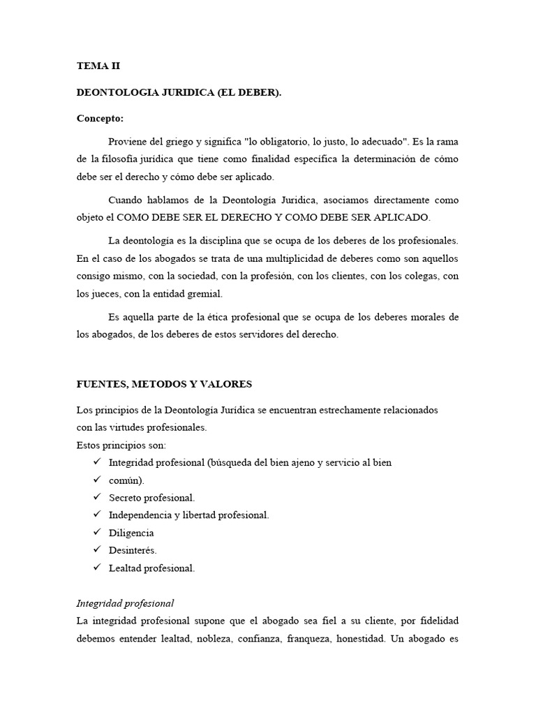 TEMA II | PDF | Moralidad