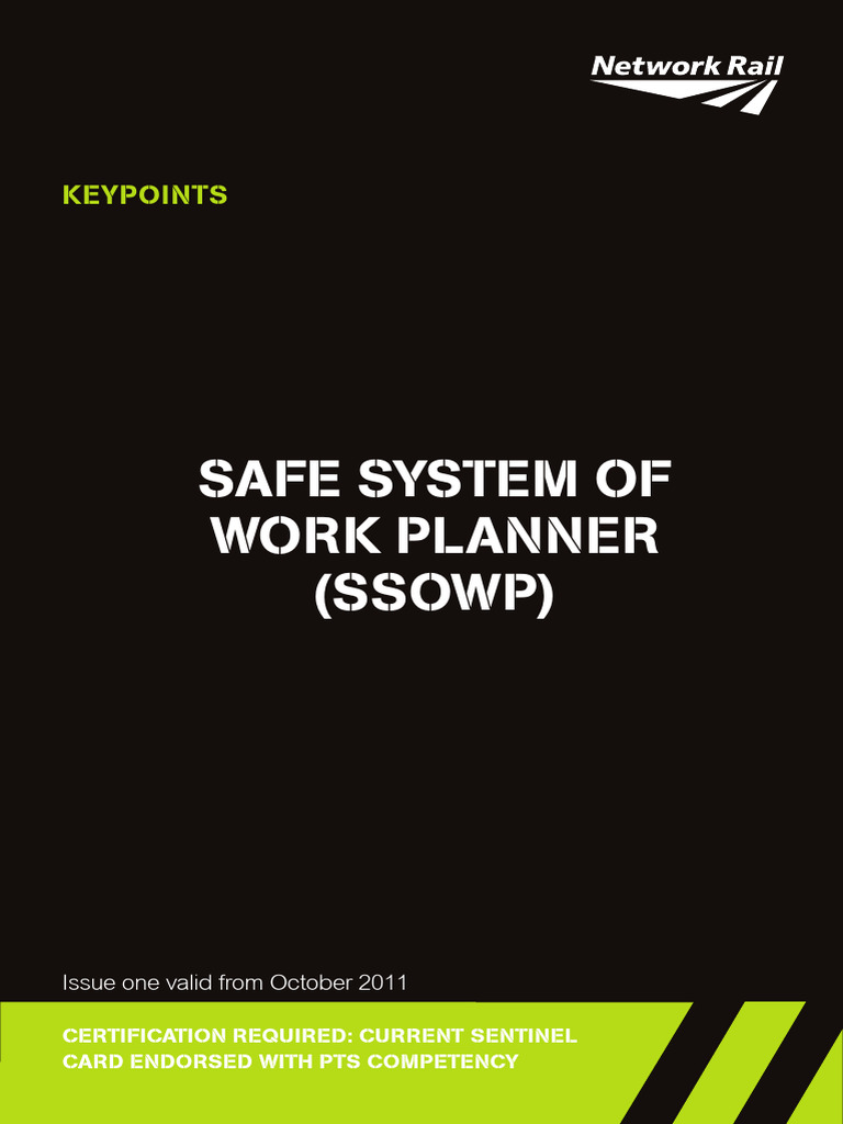 SSOWP Safe System of Work Planner | PDF | Occupational Safety And Health