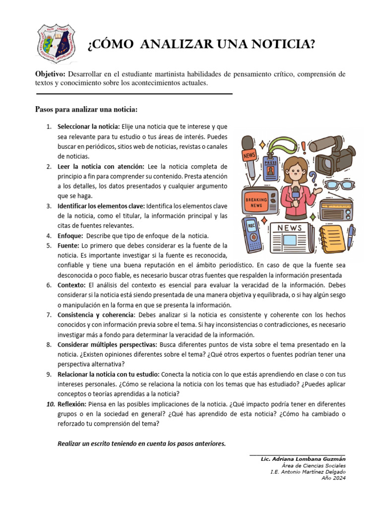 Analisis de Noticia | PDF | Información | Pensamiento crítico