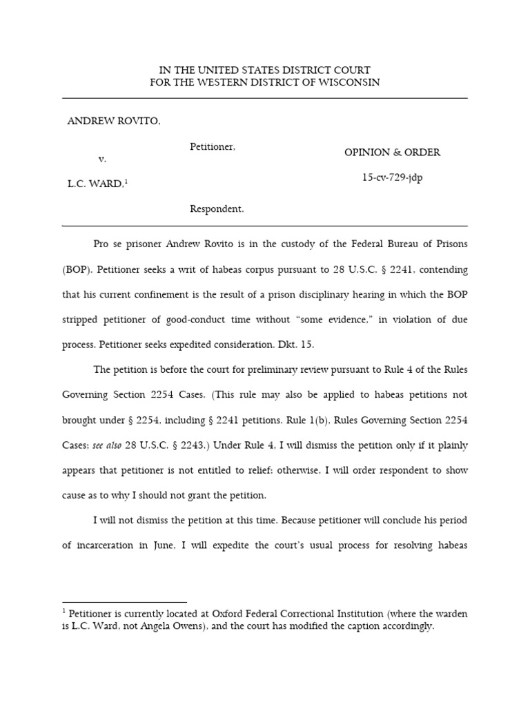 Andrew "Andy" Rovito Chicago Mob Associate Court Documents | PDF ...