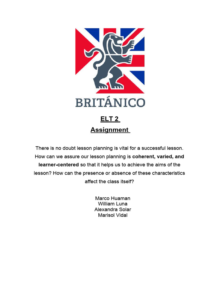 Elt 2 Asgmt | PDF | Lesson Plan | Learning