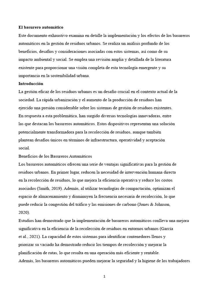 El Basurero Automático | PDF | Vertedero | Residuos