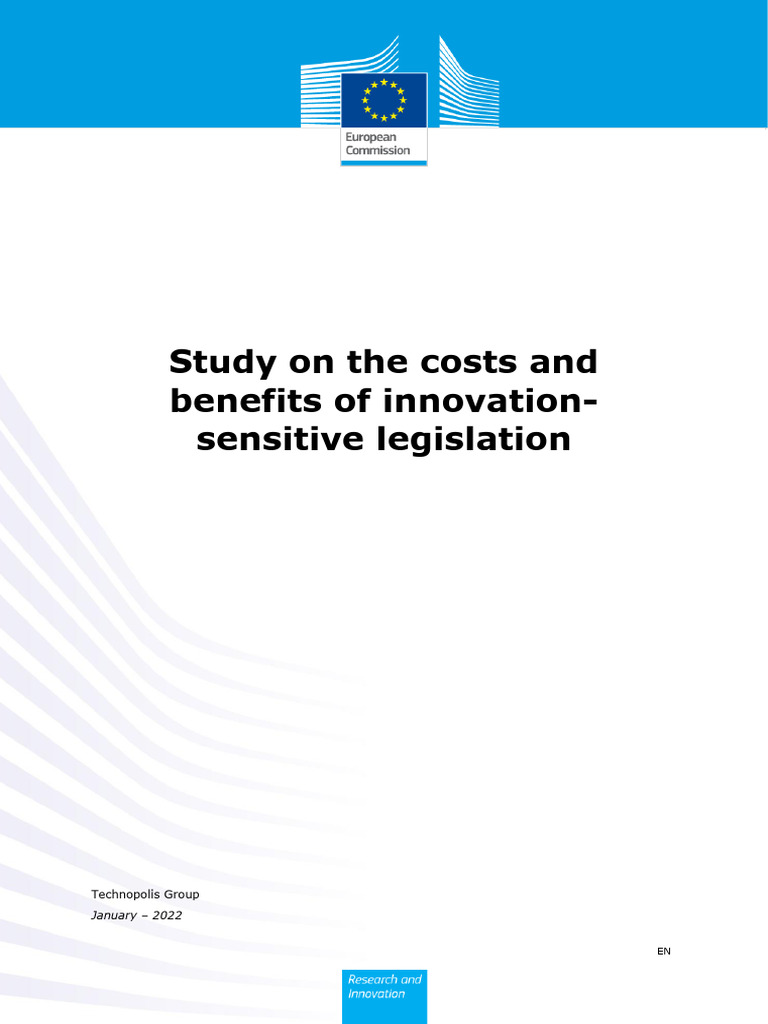 Innovation-Sensitive Legislation Study | PDF | Cost–Benefit Analysis ...