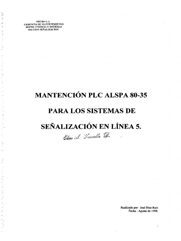 Anexo 12 - Mantención PLC ALSPA | PDF