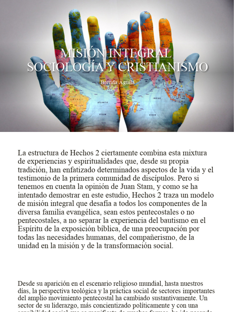 Misión Integral. | Descargar gratis PDF | Pentecostalismo | Fe