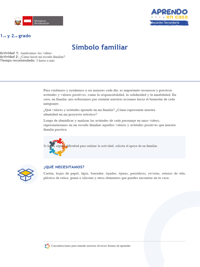 s6 Sec 1 2 Simbolo Familiar | PDF | Color | Las emociones